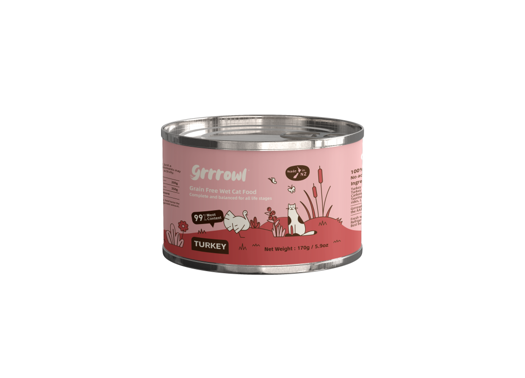 Grrrowl Grain Free Wet Food for Cats 170g – Turkey : Caesars Diffusion ...